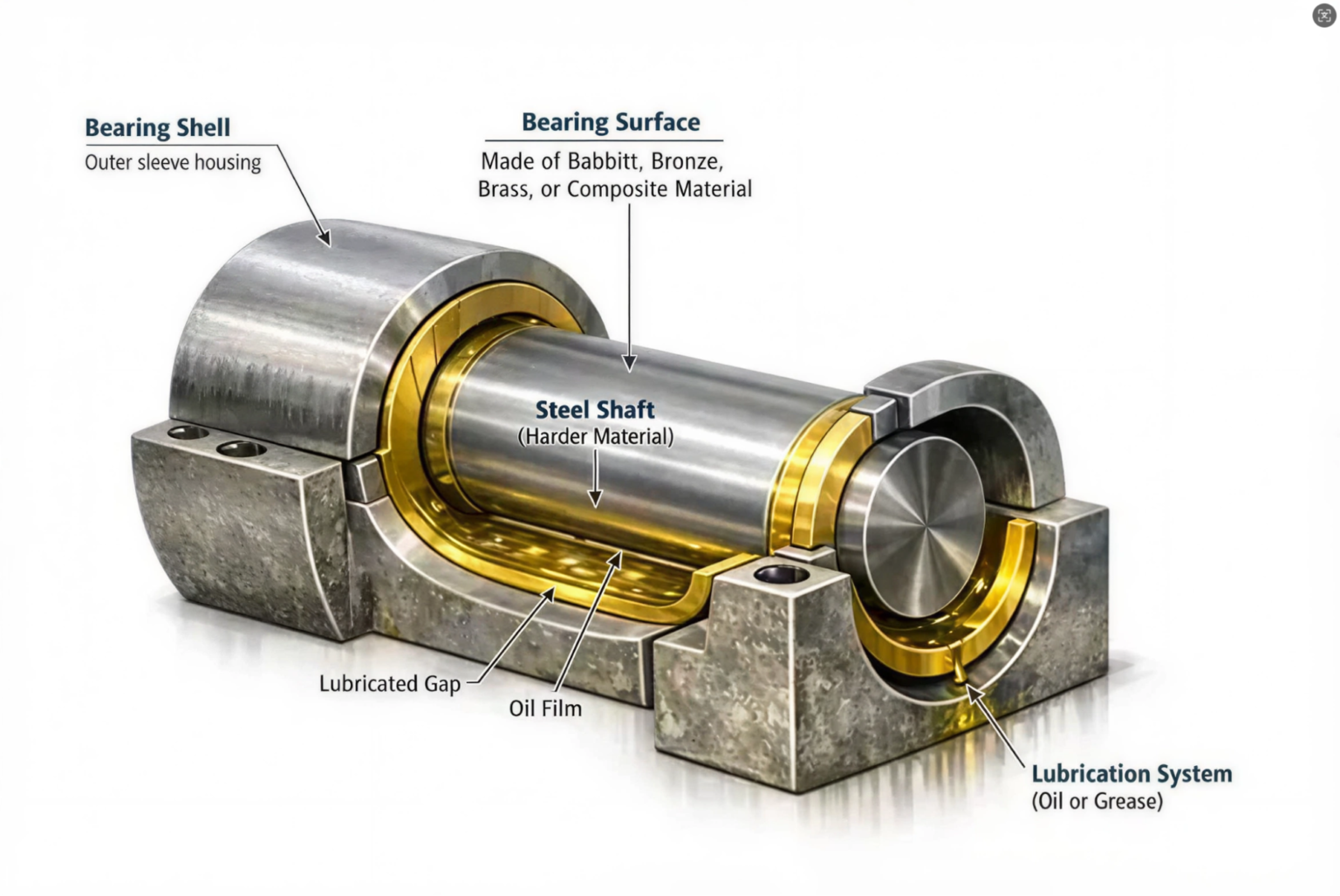 What Is a Journal Bearing? Types, Lubrication, and Applications